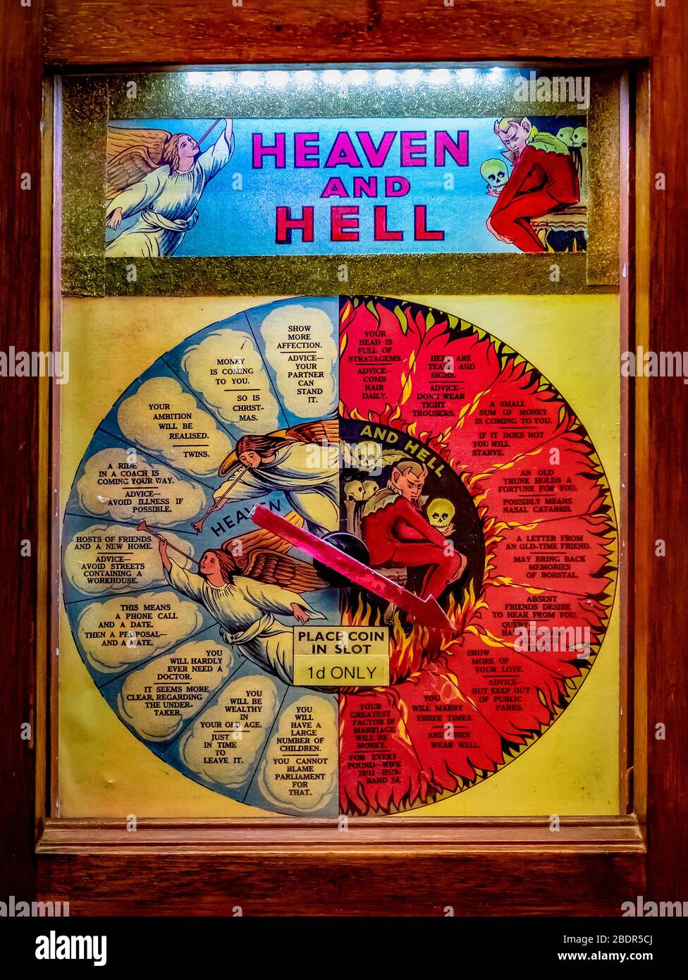 Heaven and Hell penny slot machine Stock Photo - Alamy