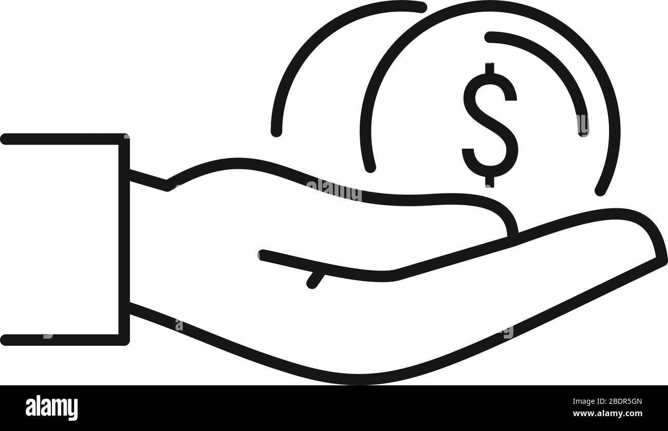 Keep money startup icon. Outline keep money startup vector icon for web ...