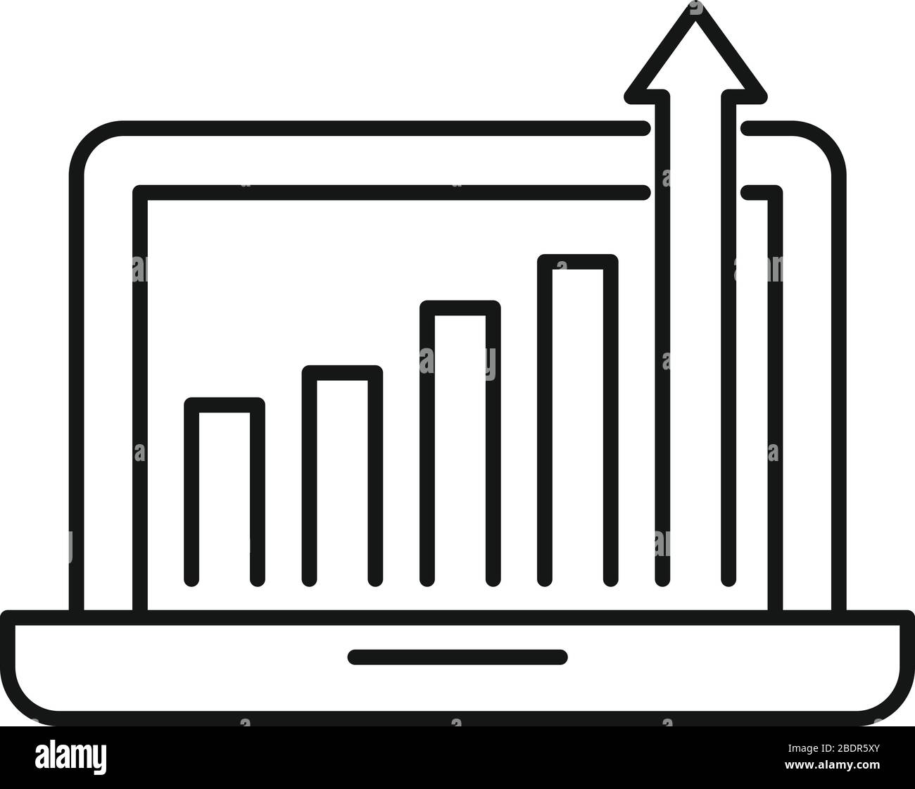Startup grow up icon. Outline startup grow up vector icon for web ...