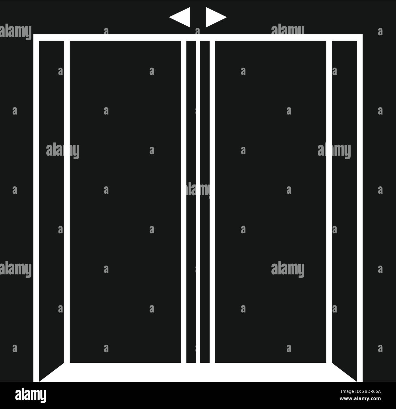 Office elevator icon. Simple illustration of office elevator vector ...