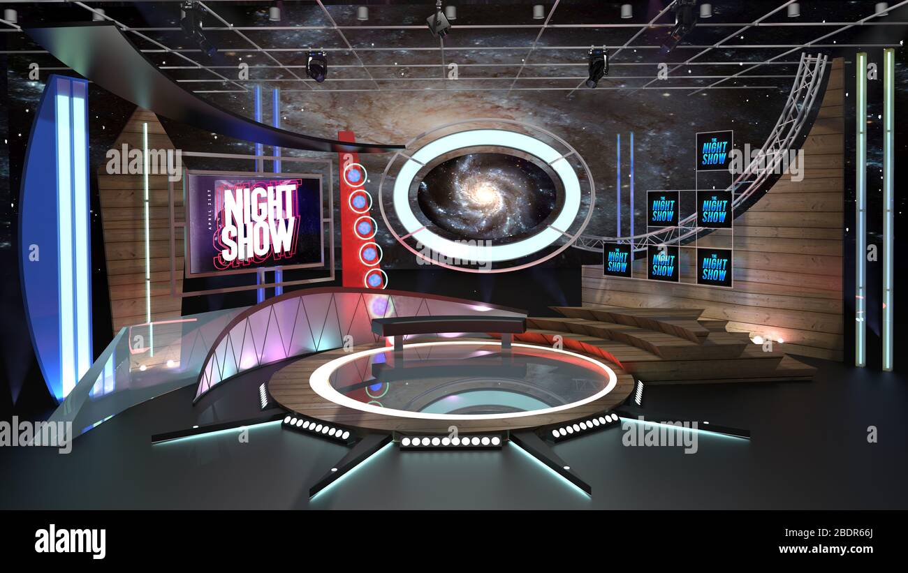 Virtual tv studio talkshow 1 hi-res stock photography and images - Alamy