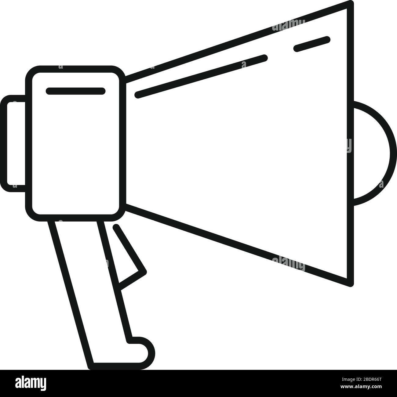 Megaphone icon. Outline megaphone vector icon for web design isolated ...