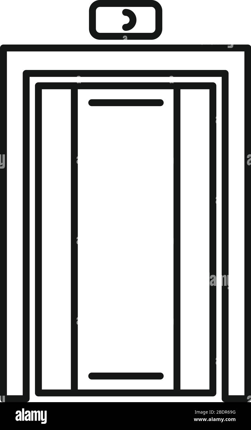 Office elevator icon. Outline office elevator vector icon for web ...