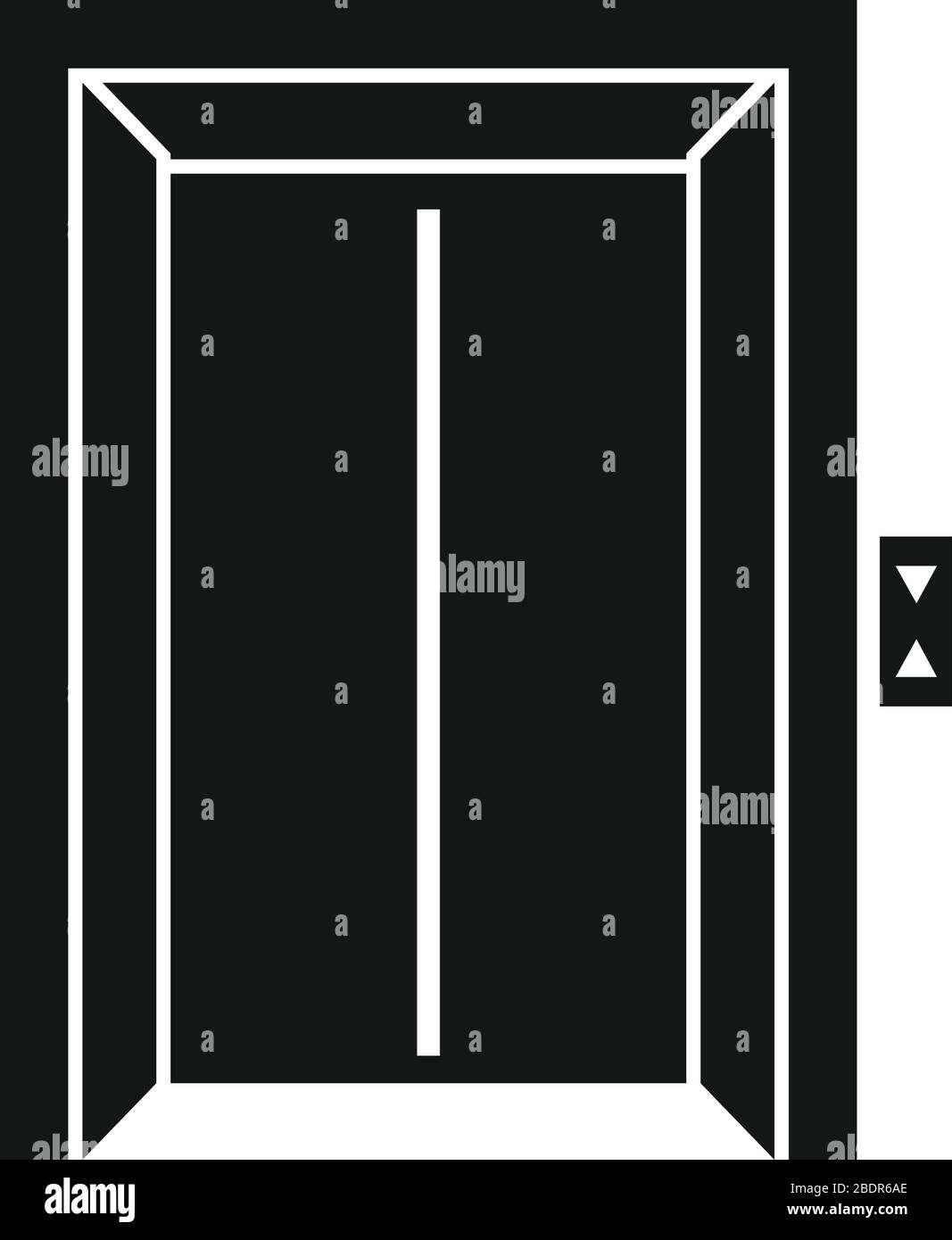 Bell elevator icon. Simple illustration of bell elevator vector icon ...