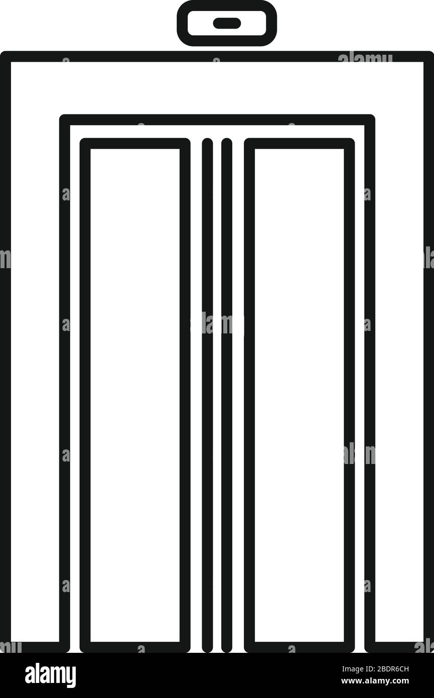 Panel elevator icon. Outline panel elevator vector icon for web design ...