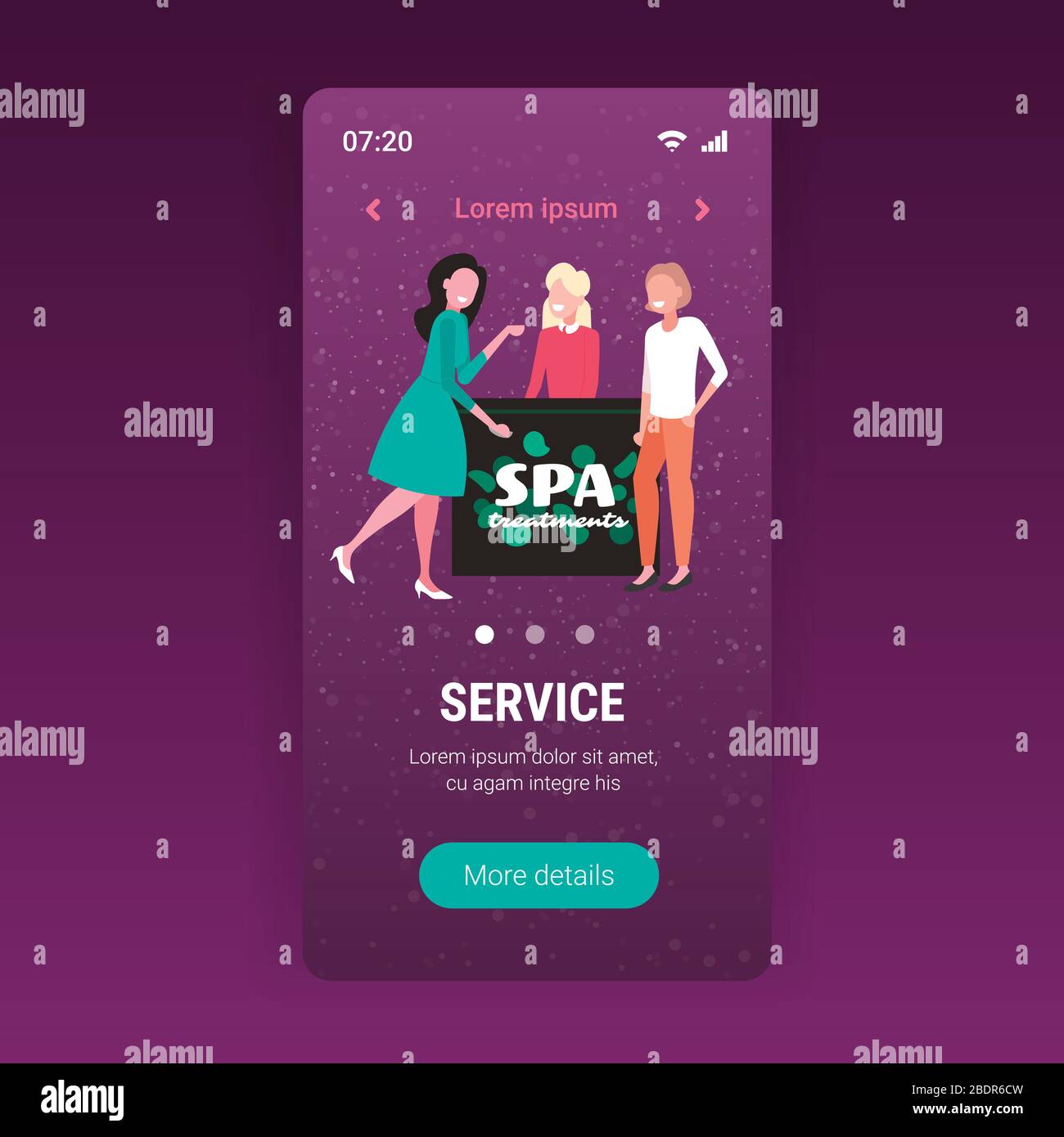 attractive women standing at reception desk spa treatments concept beauty salon service concept ...