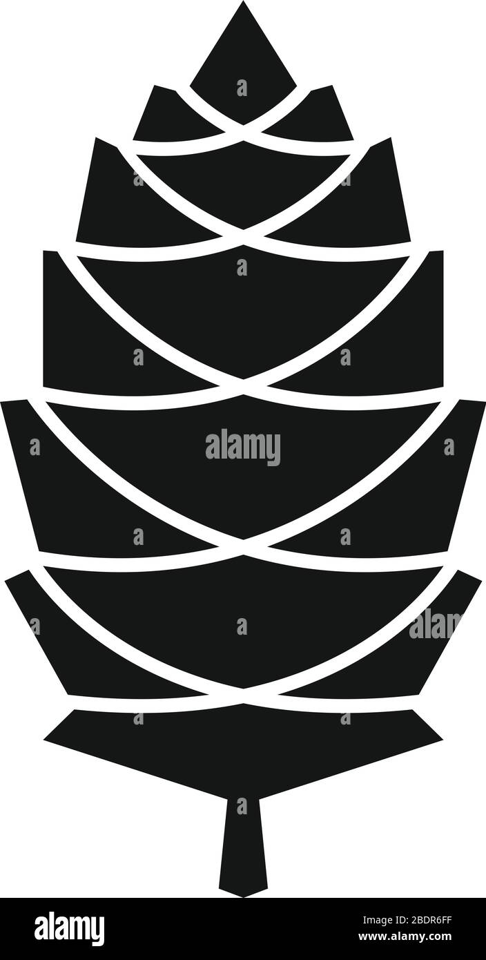 Pine cone icon. Simple illustration of pine cone vector icon for web ...