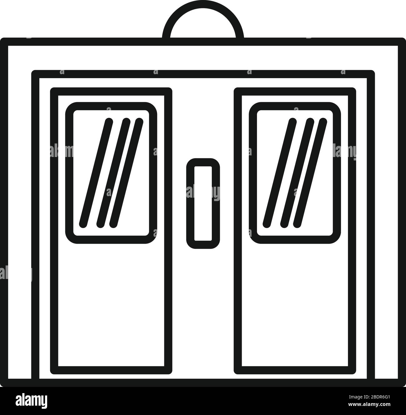 Lift elevator icon. Outline lift elevator vector icon for web design ...