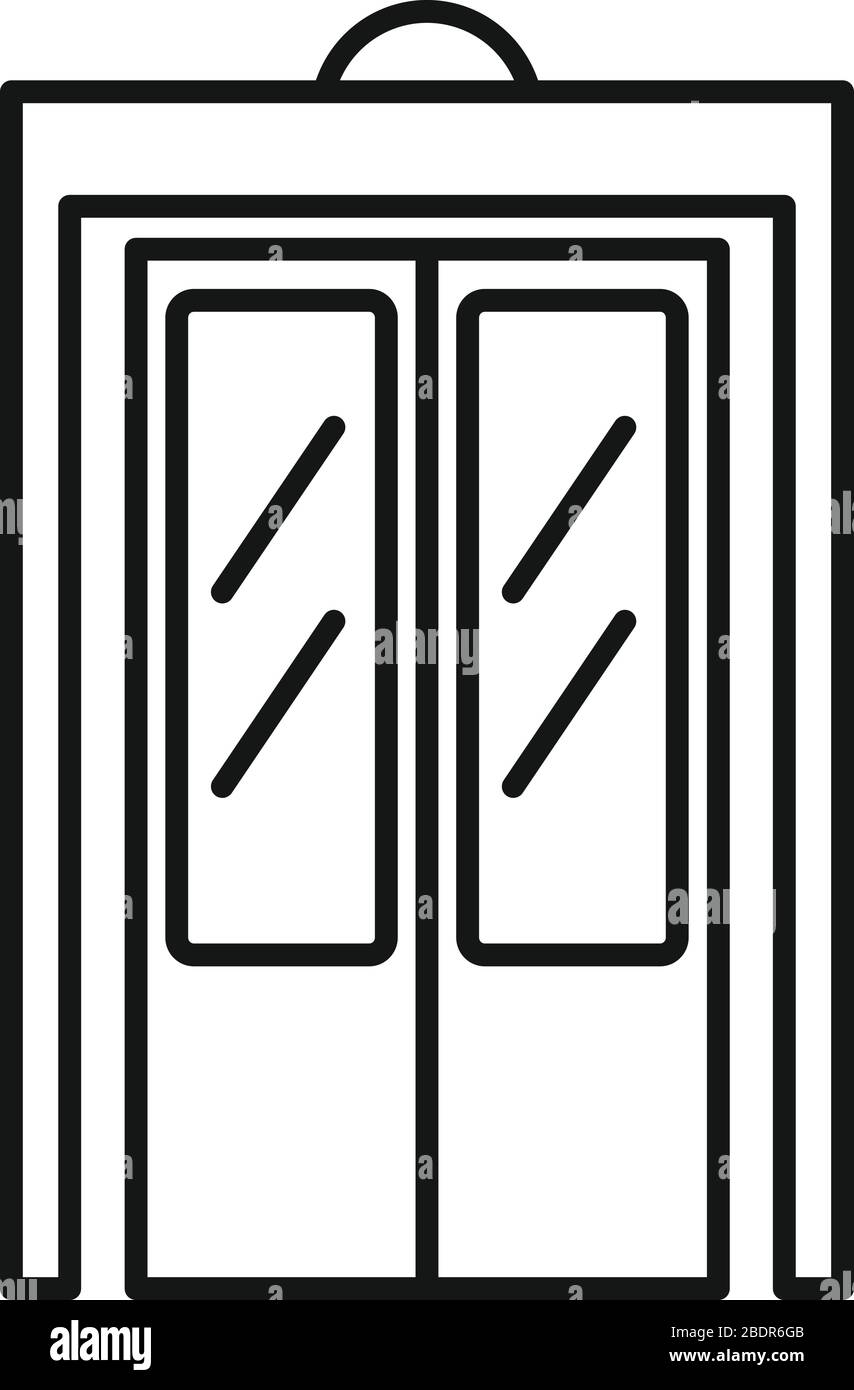 Electric elevator icon. Outline electric elevator vector icon for web ...