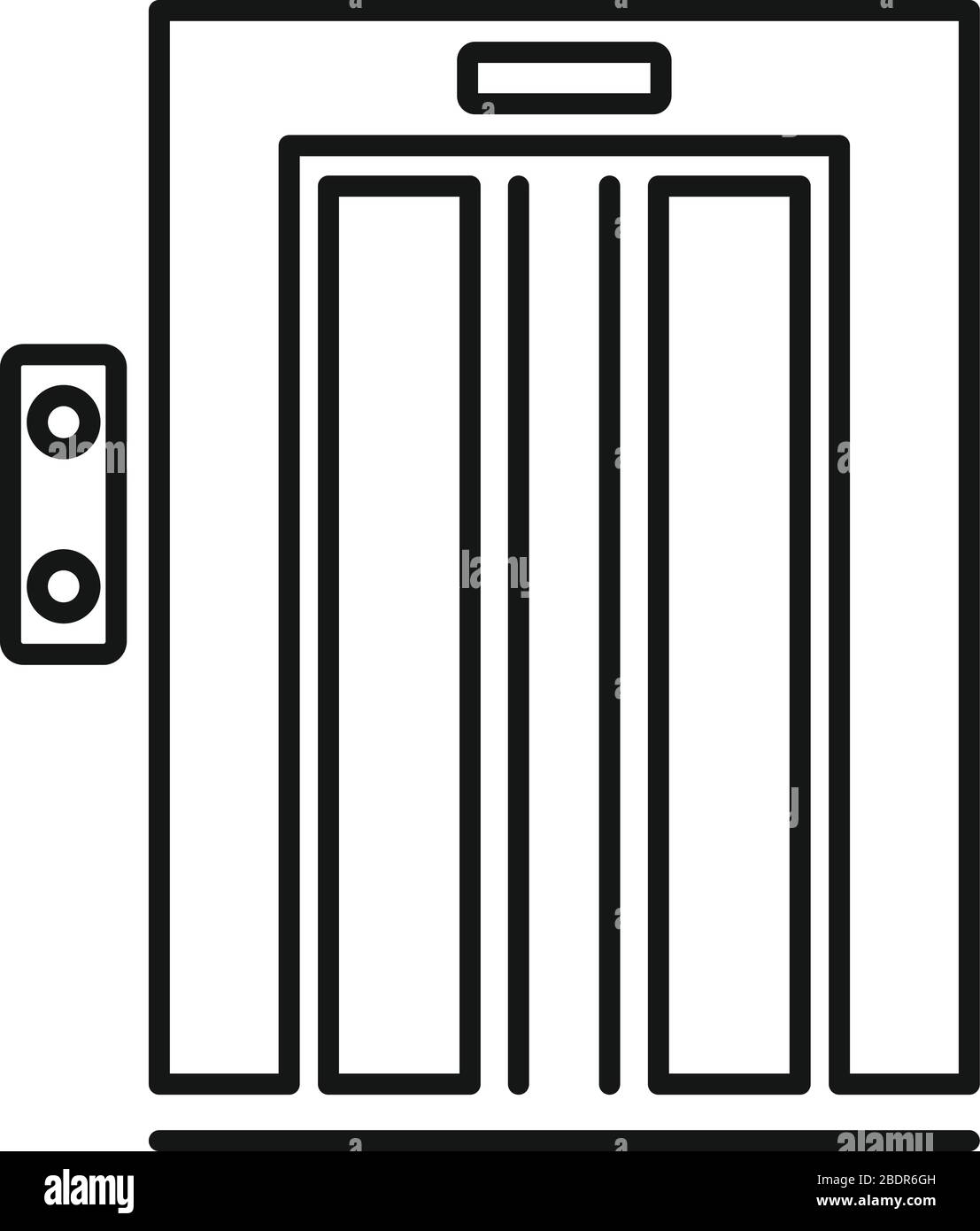 Airport elevator icon. Outline airport elevator vector icon for web ...