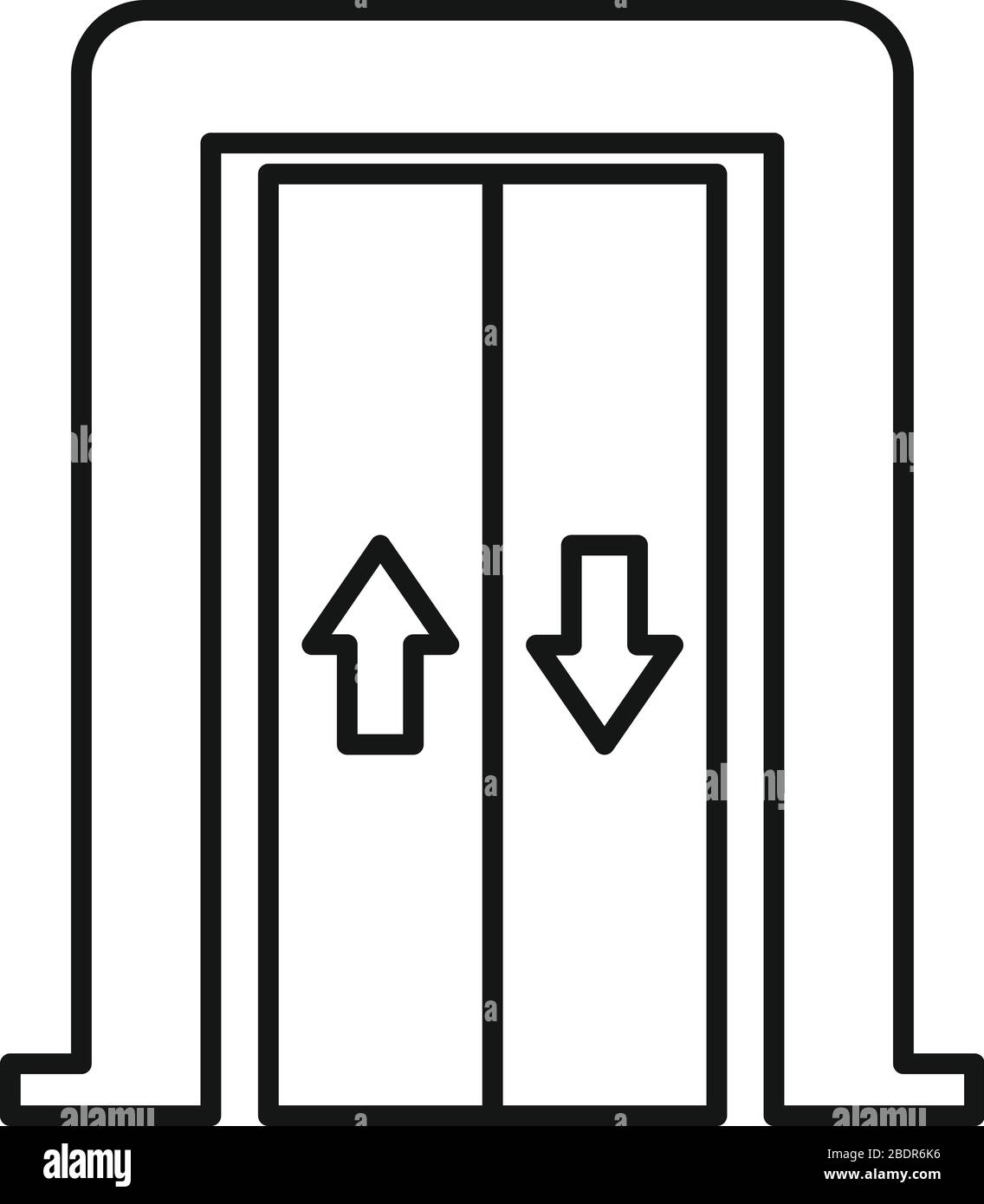 Bell elevator icon. Outline bell elevator vector icon for web design ...