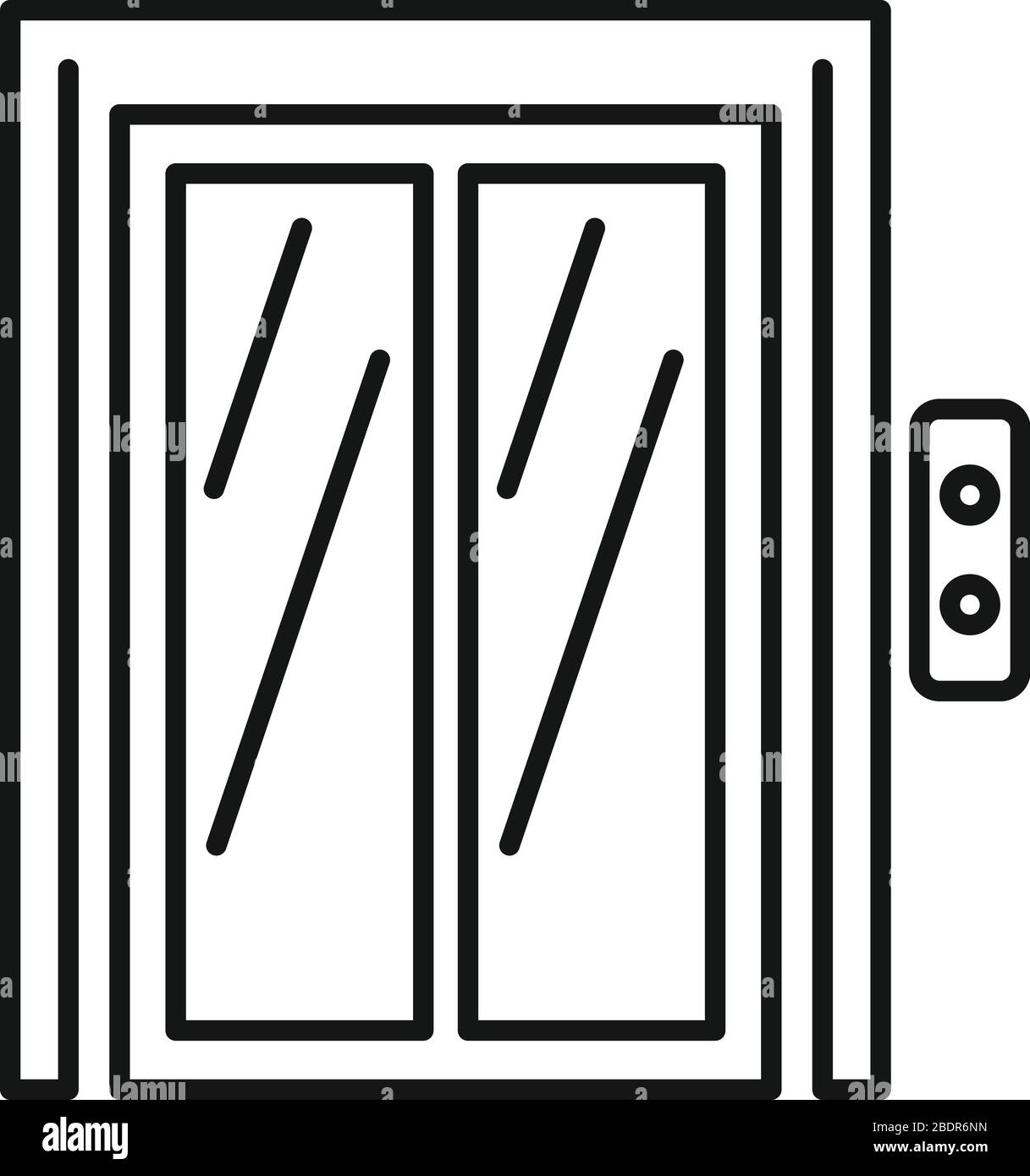 Button elevator icon. Outline button elevator vector icon for web ...