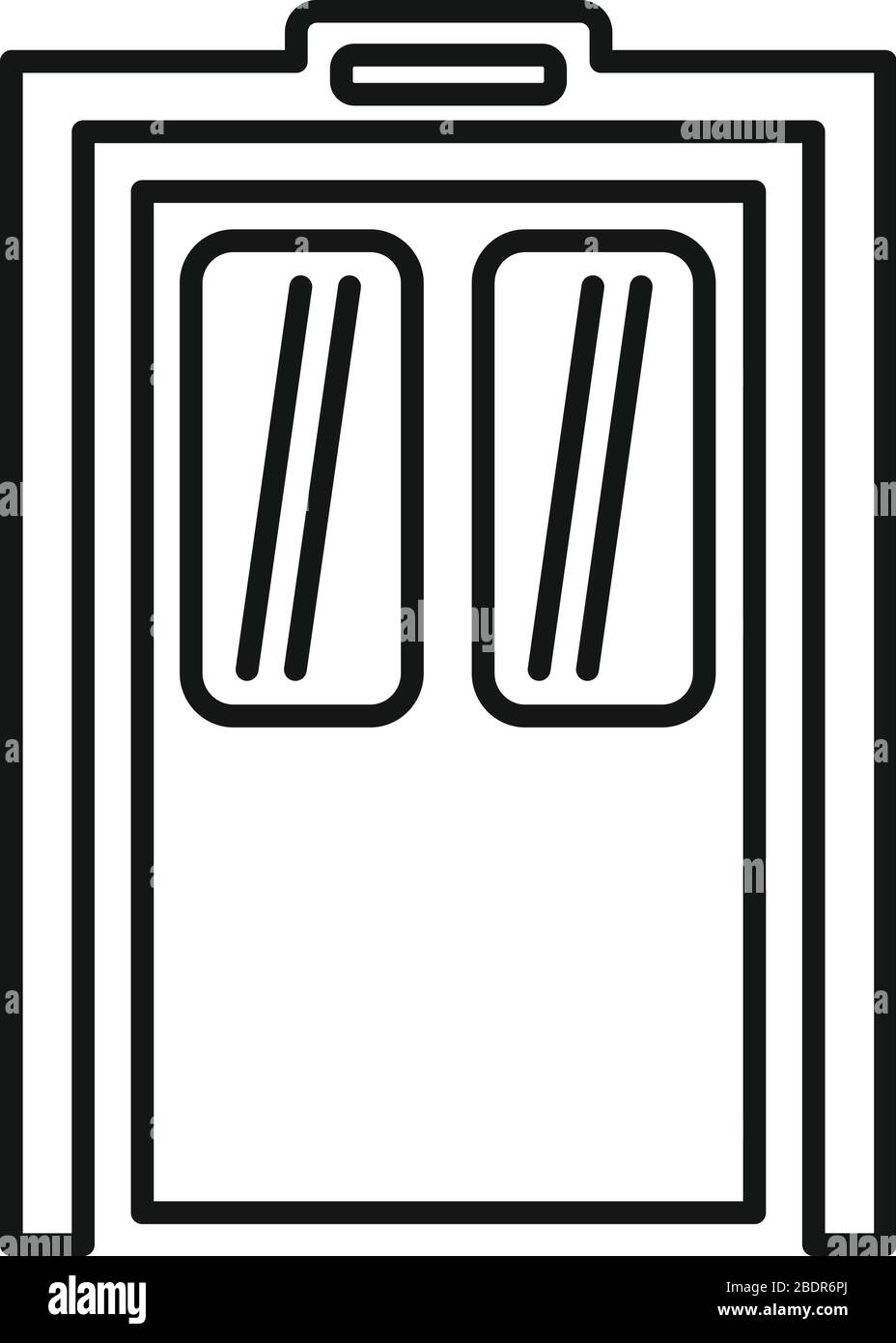 Open elevator icon. Outline open elevator vector icon for web design ...