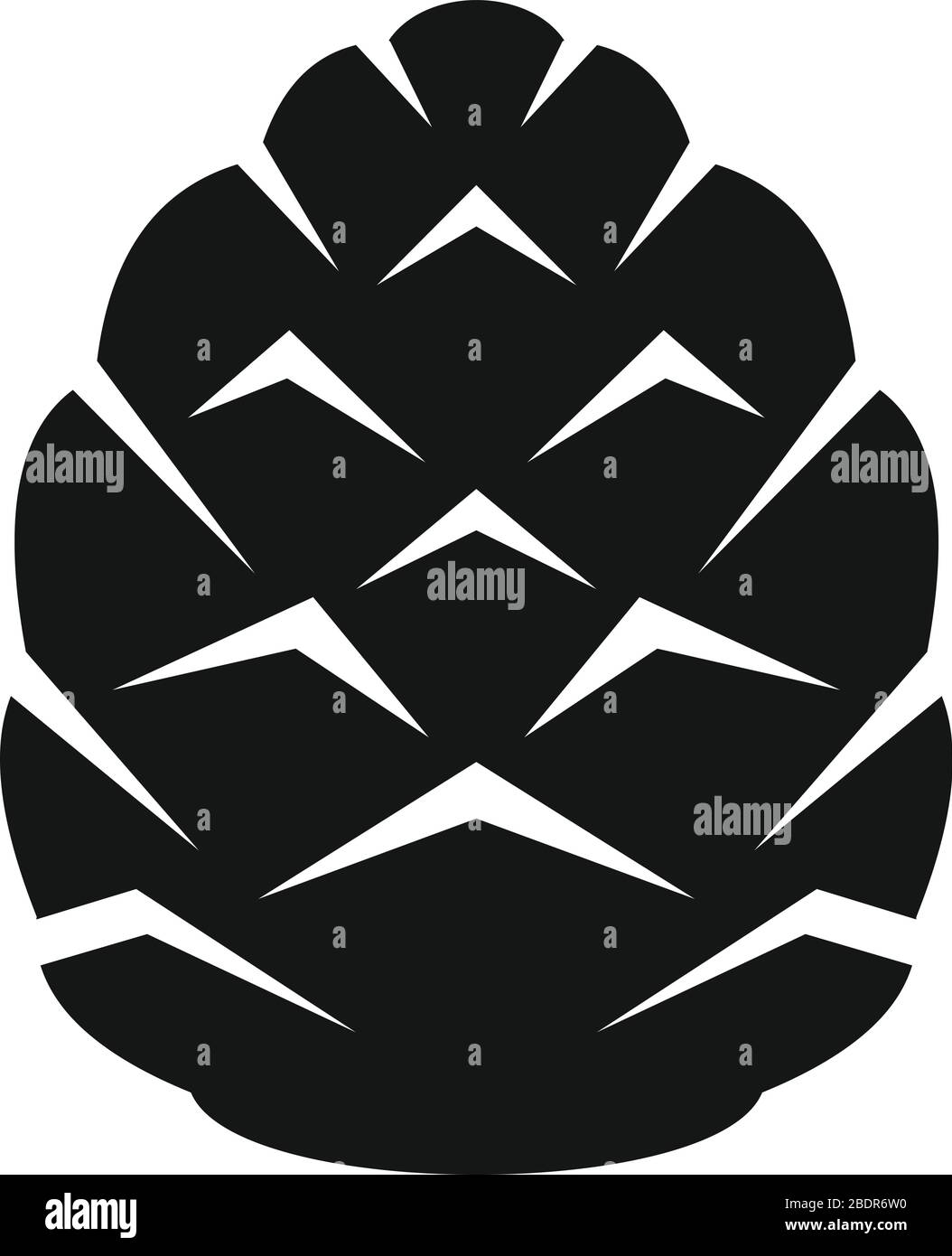 Plastic pine cone icon. Simple illustration of plastic pine cone vector ...