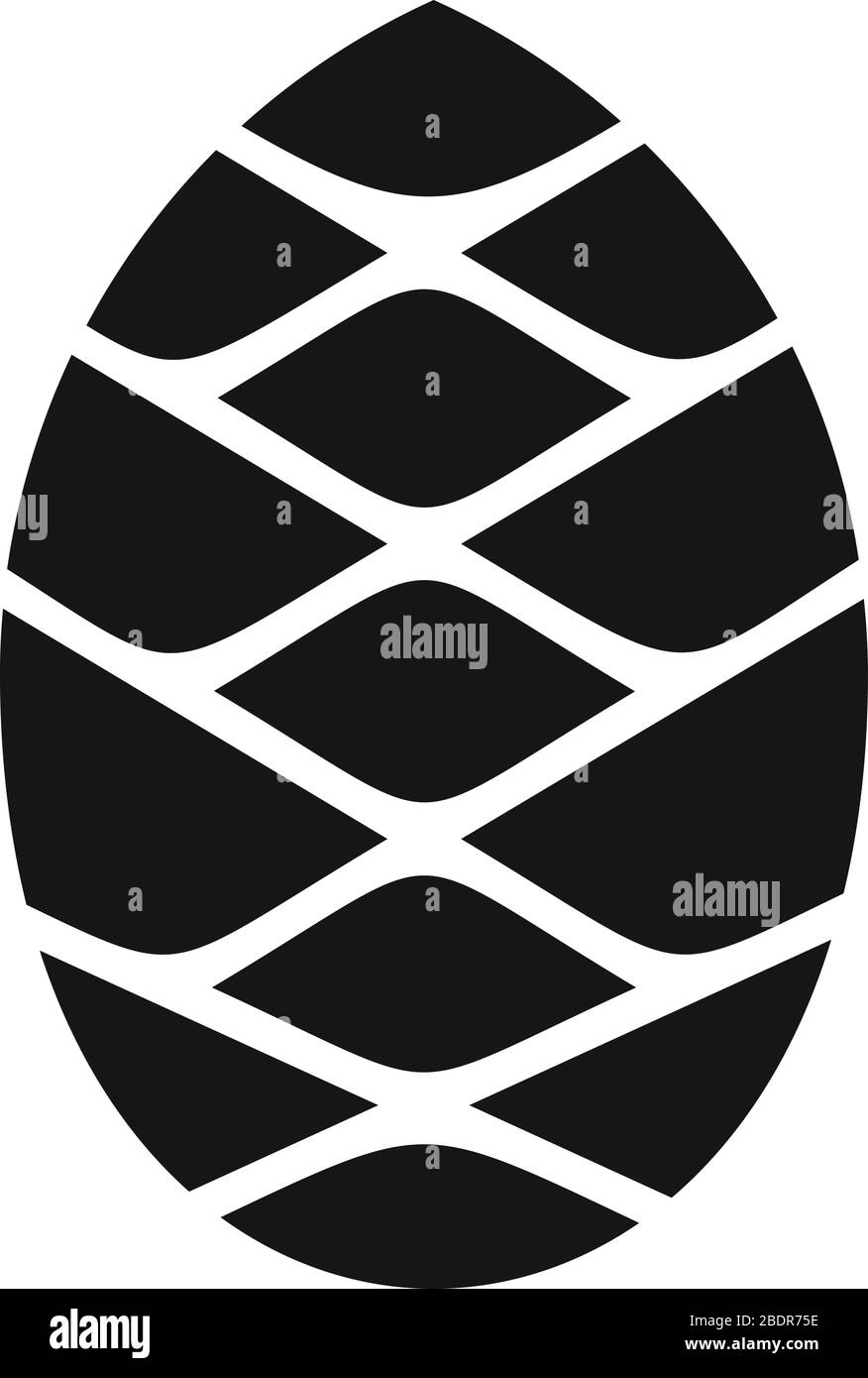 Conifer pine cone icon. Simple illustration of conifer pine cone vector ...