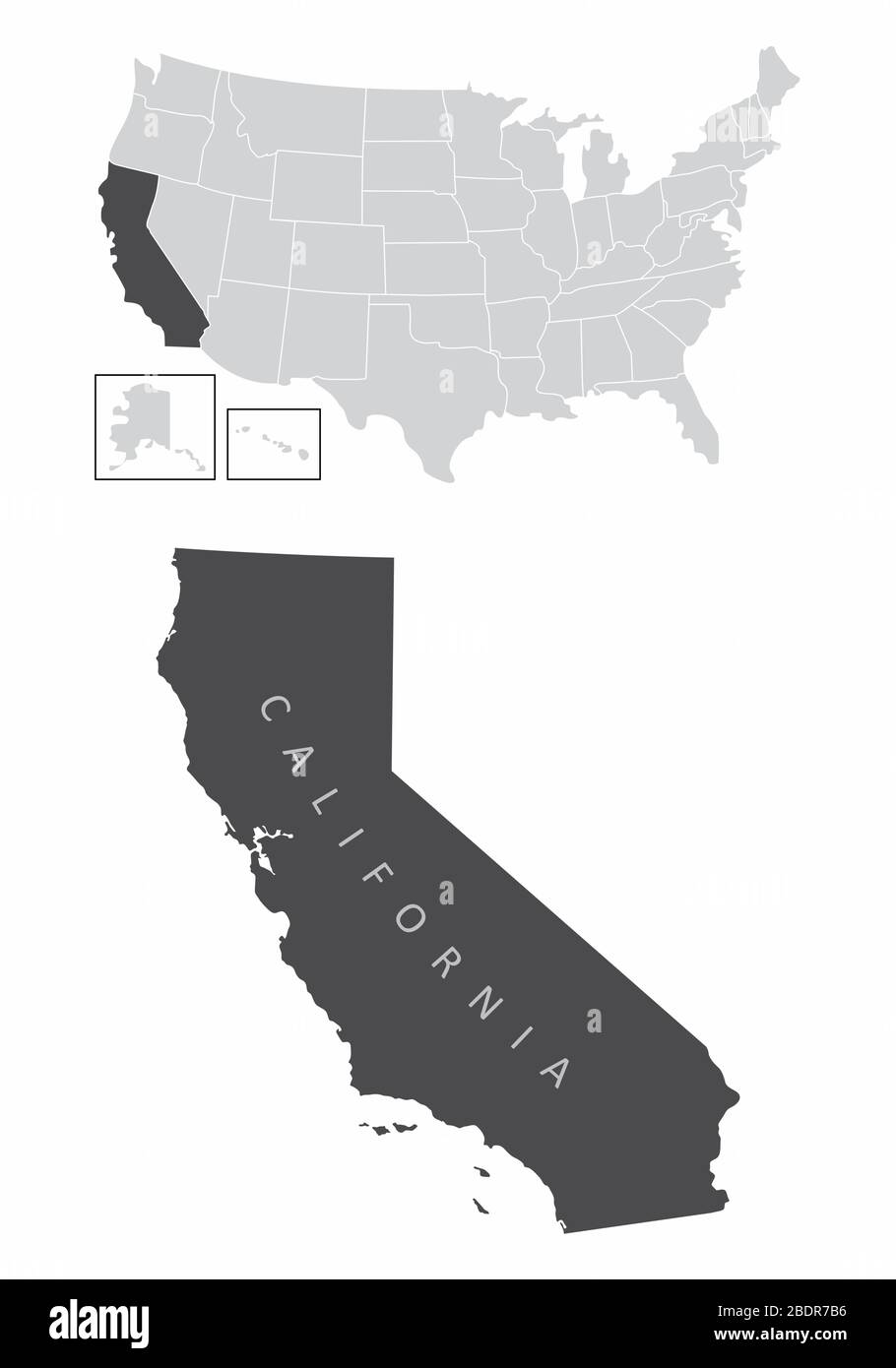 California map illustration Stock Vector Image & Art - Alamy