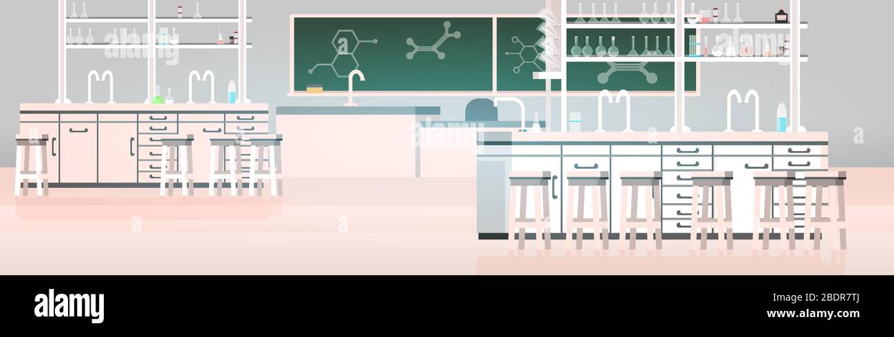 laboratory chemical in science classroom interior of university college ...