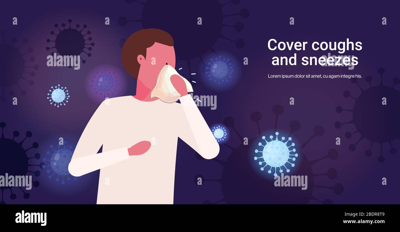 Coughs and sneezes poster Stock Vector Images - Alamy