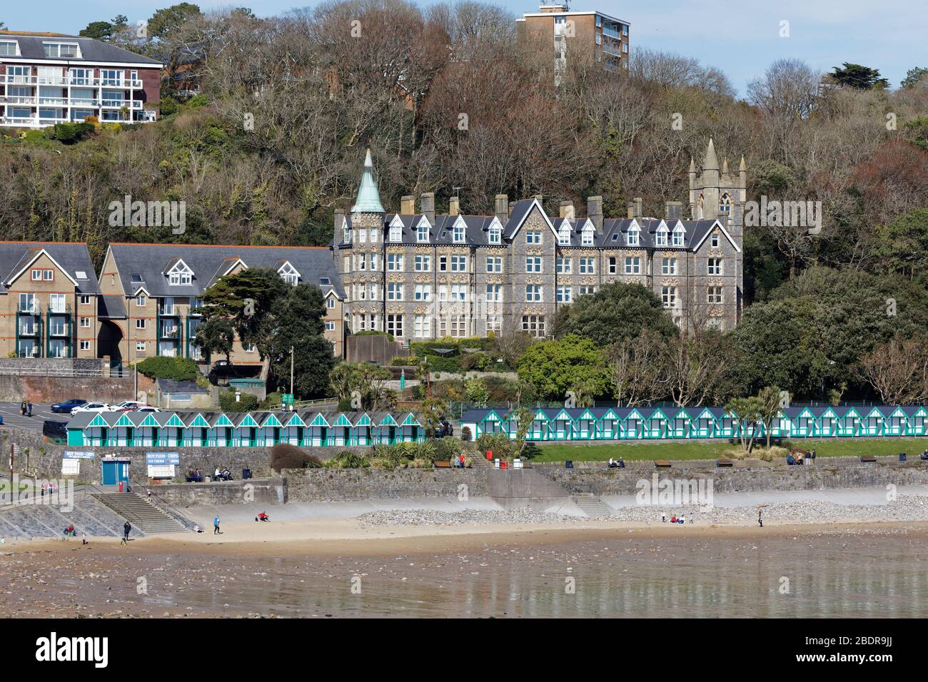 Langland bay beach huts hi-res stock photography and images - Alamy
