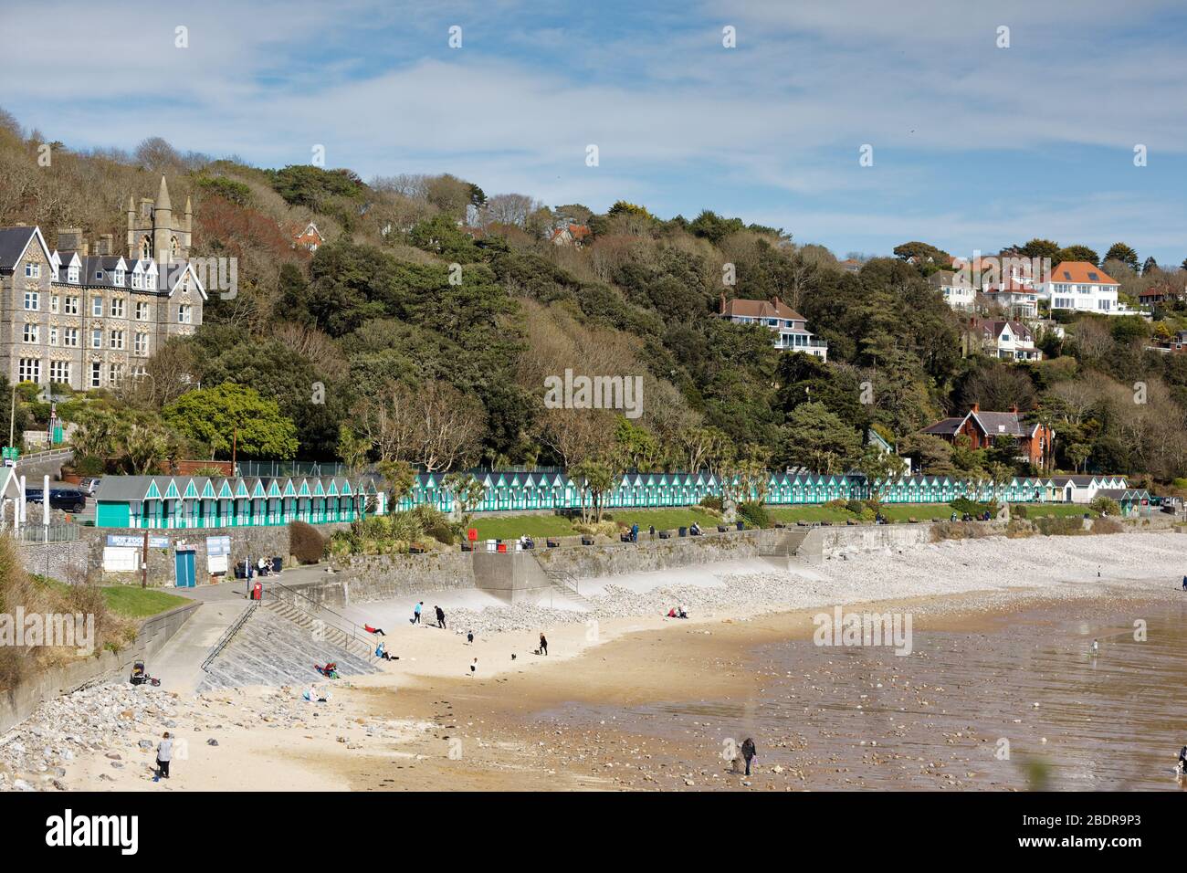 Langland bay beach huts hi-res stock photography and images - Alamy