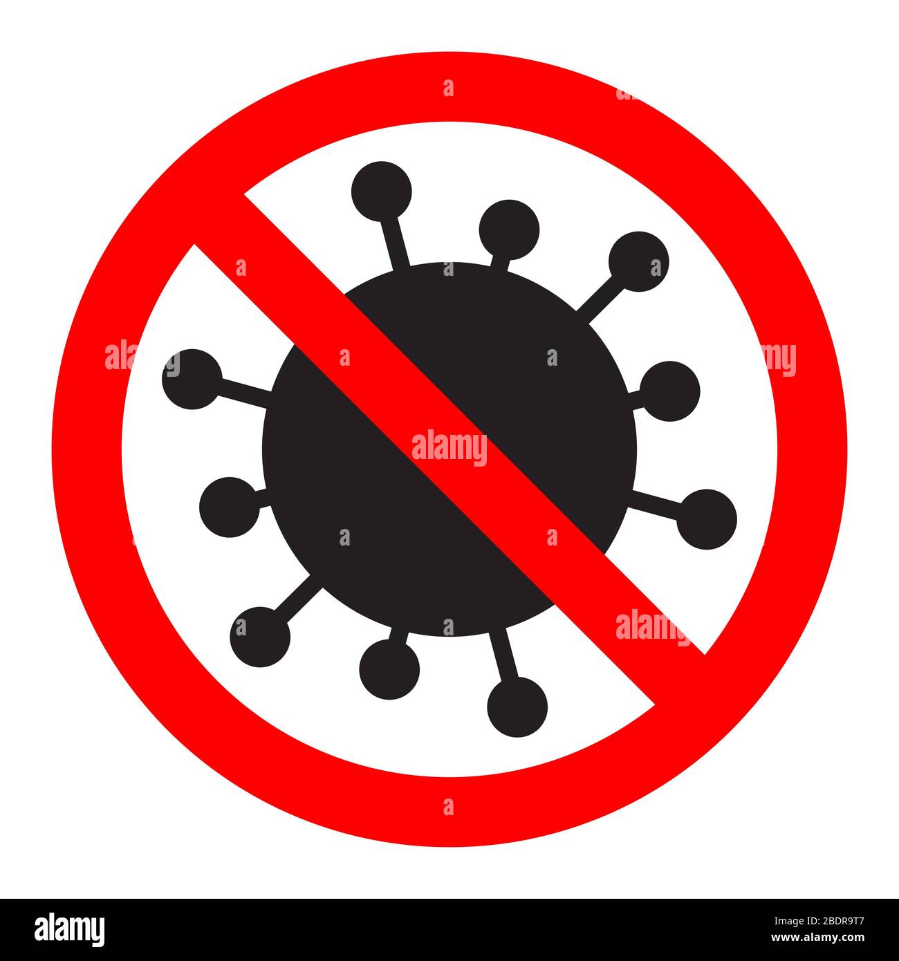 Stop virus prohibition sign. Infection protect. Danger biohazard symbol ...