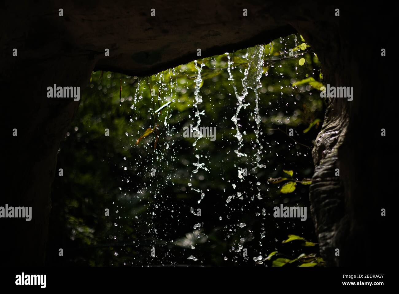 Water flows down from green hi-res stock photography and images - Alamy