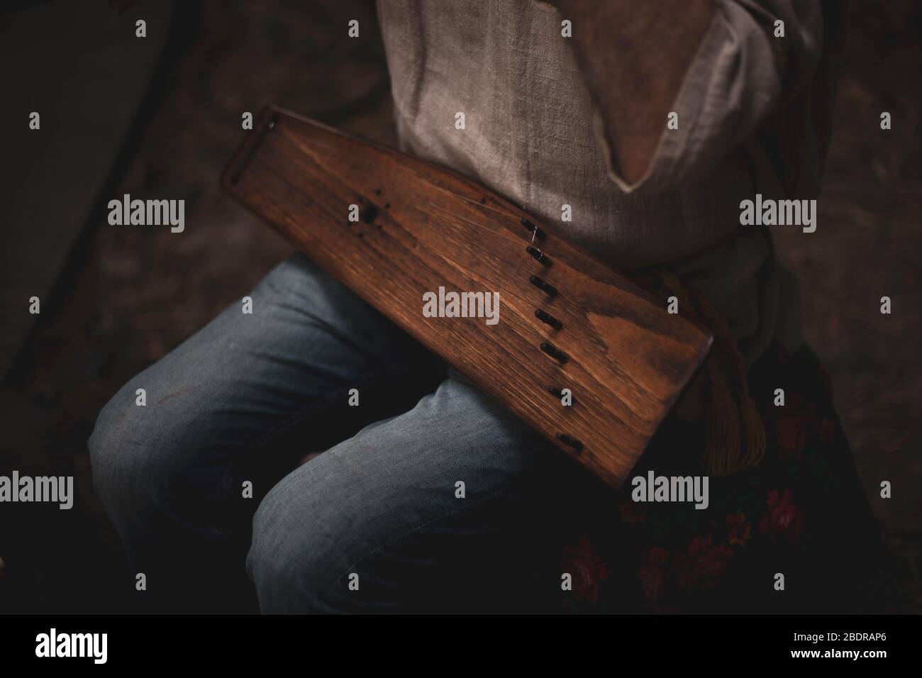An old Russian musical instrument with strings Stock Photo - Alamy