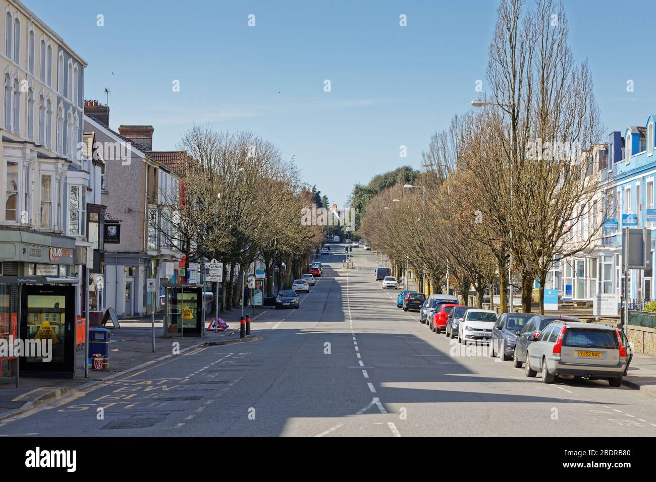 Pictured: Walter Road, one of the busiest central roads, is deserted in ...