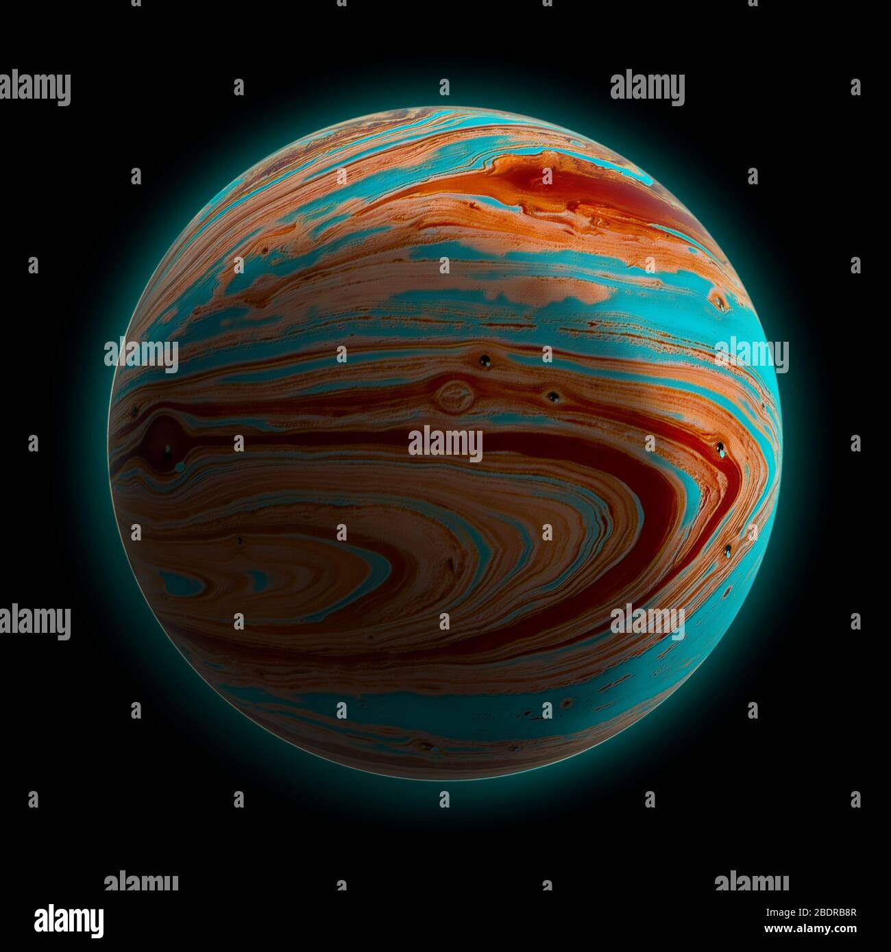 Abstract alien planet detailed design, 3d illustration Stock Photo - Alamy