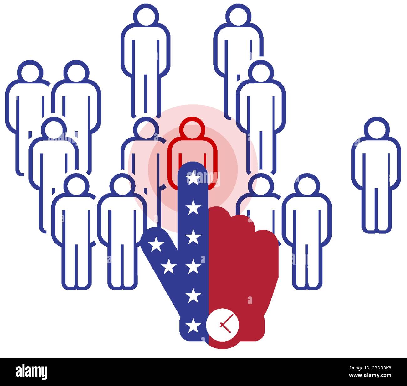 Candidate selection. The US presidential election 2020. American flag ...