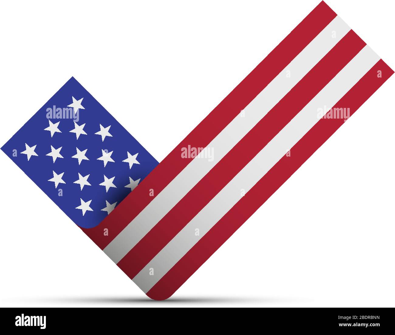 American flag check mark. The US presidential election 2020. American ...