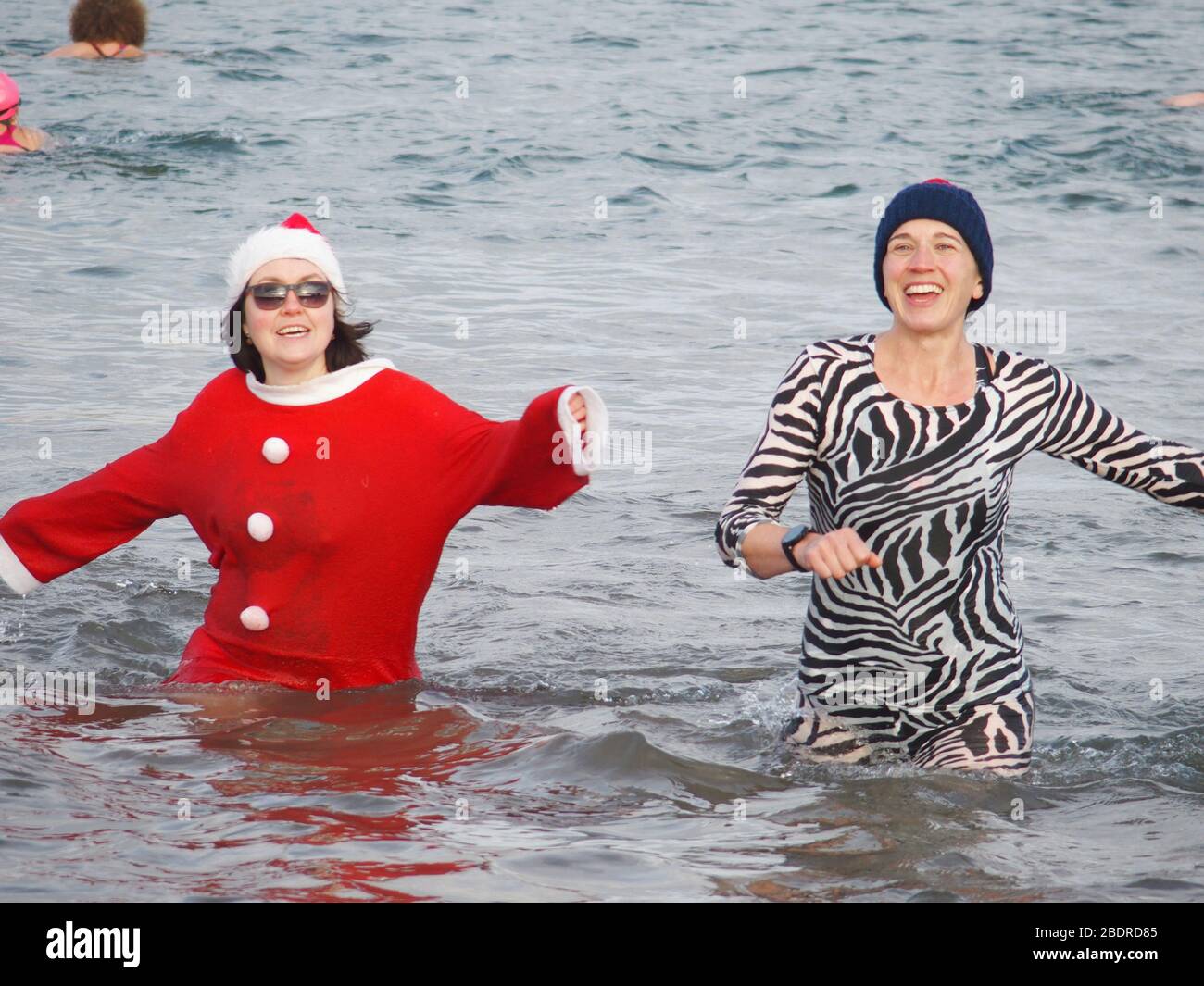 Loony Dook, bathers at North Berwick on 1 January 2020 Stock Photo - Alamy