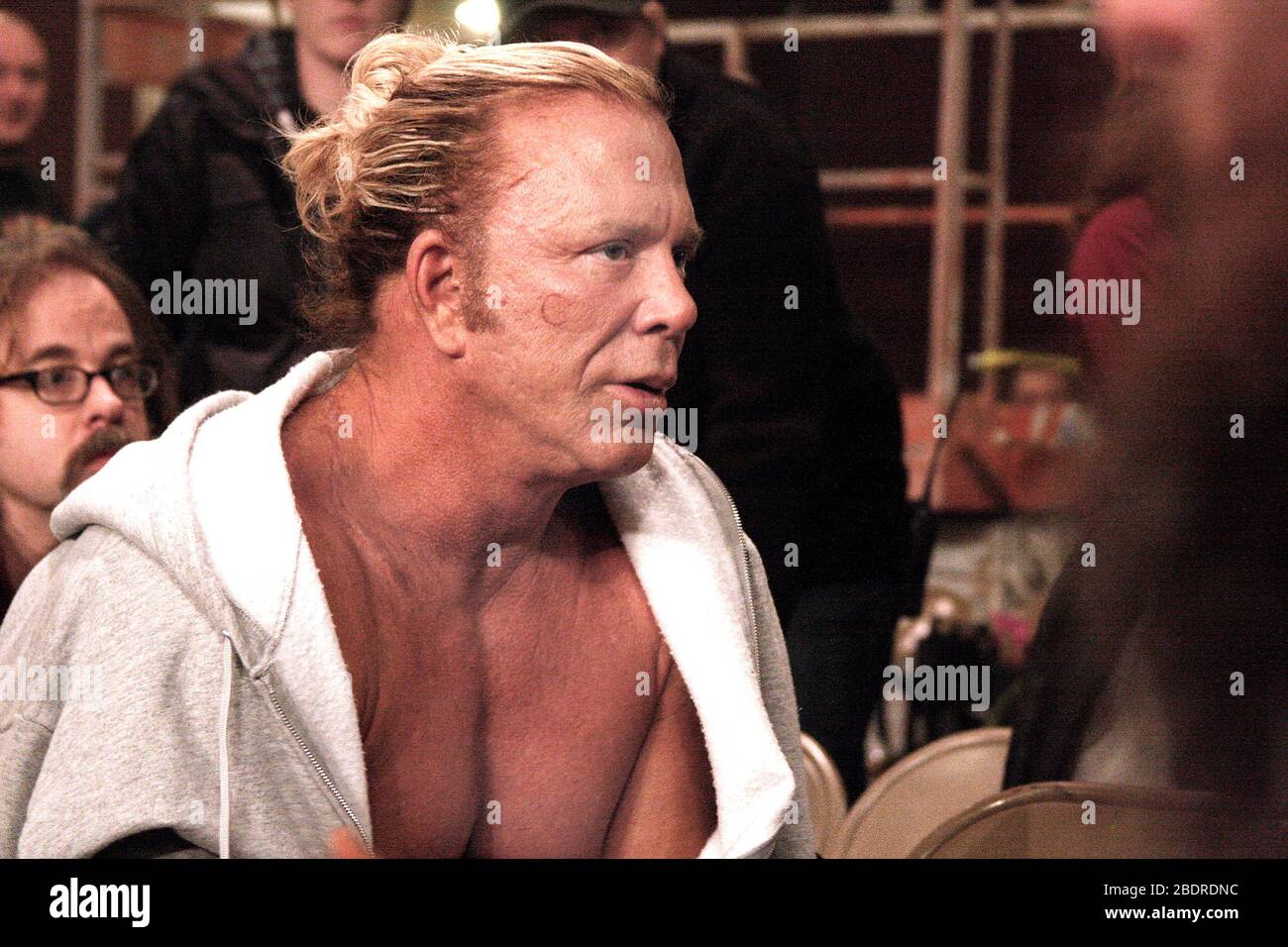 Mickey Rourke portrait taken on set of his new film at New Alhambra in ...