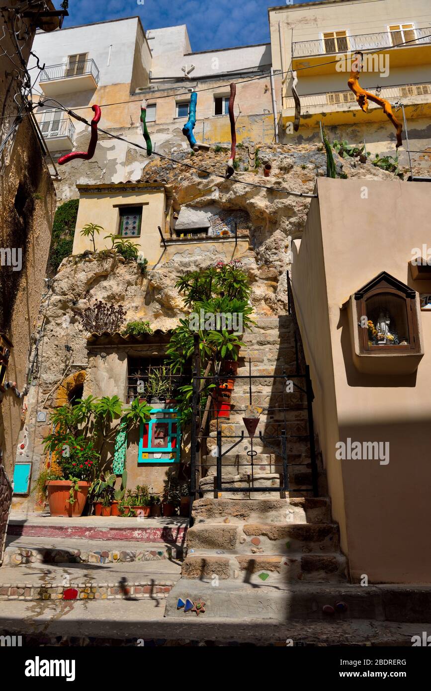 the historic center of Sciacca Sicily Italy Stock Photo - Alamy