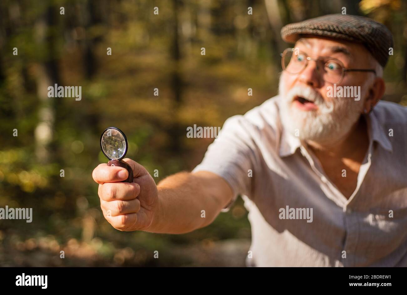 Private investigation. Zoom. Curiosity concept. Picky detective in ...