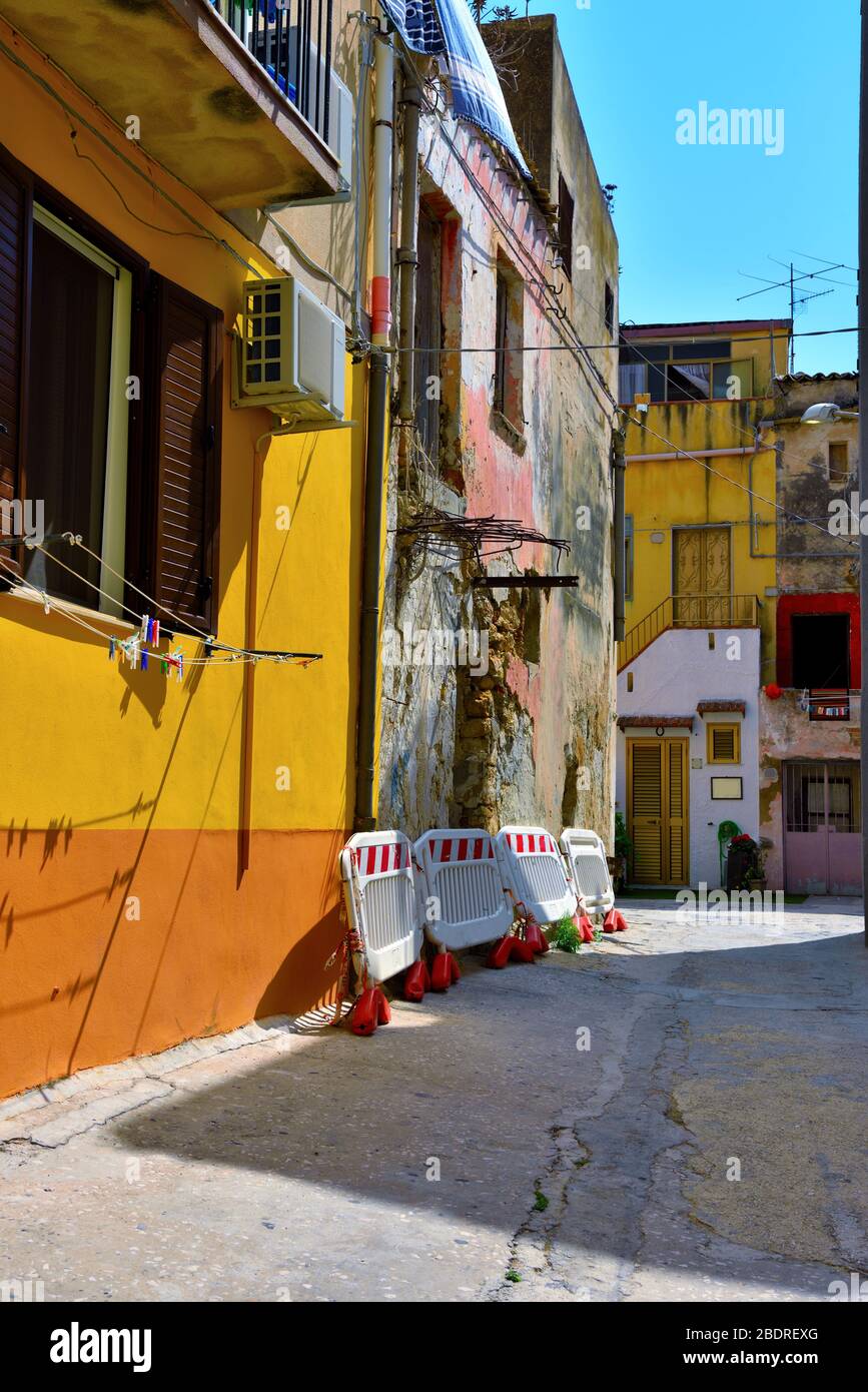 the historic center of Sciacca Sicily Italy Stock Photo - Alamy