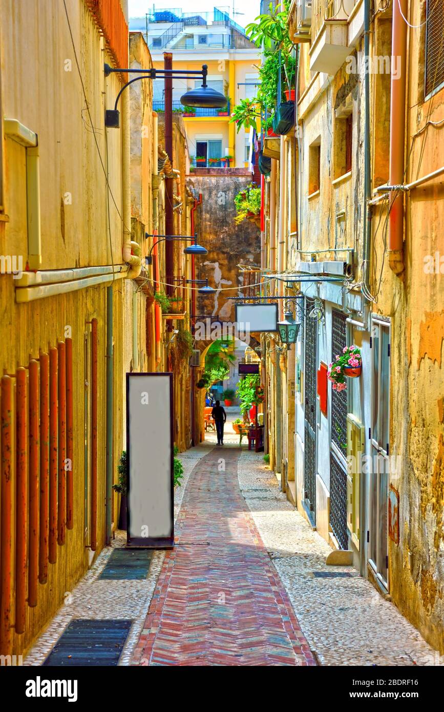 the historic center of Sciacca Sicily Italy Stock Photo - Alamy