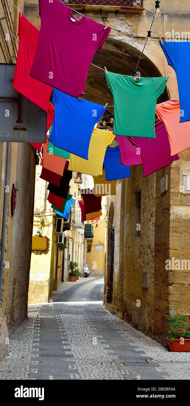 the historic center of Sciacca Sicily Italy Stock Photo - Alamy