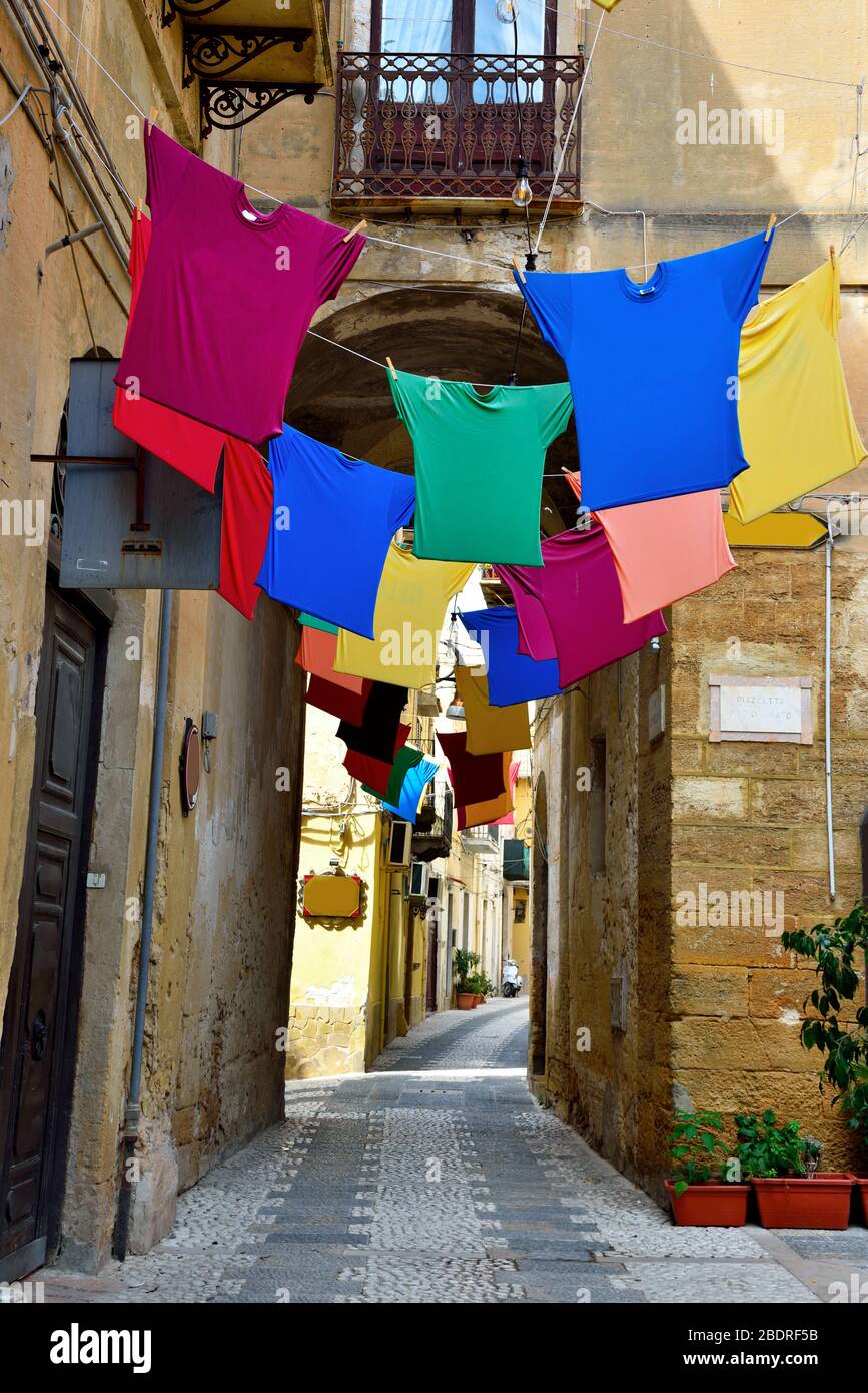 the historic center of Sciacca Sicily Italy Stock Photo - Alamy