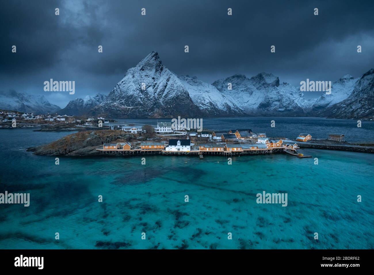 Moskenes village in Winter in Lofoten Island, Norway Stock Photo - Alamy