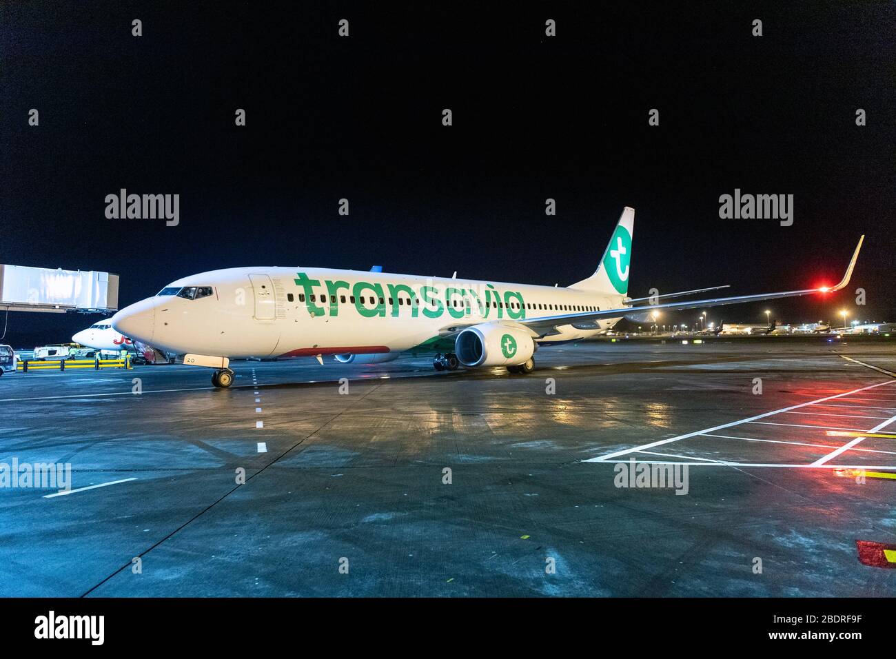 Edinburgh Airport, New Transavia route to Rotterdam Stock Photo - Alamy