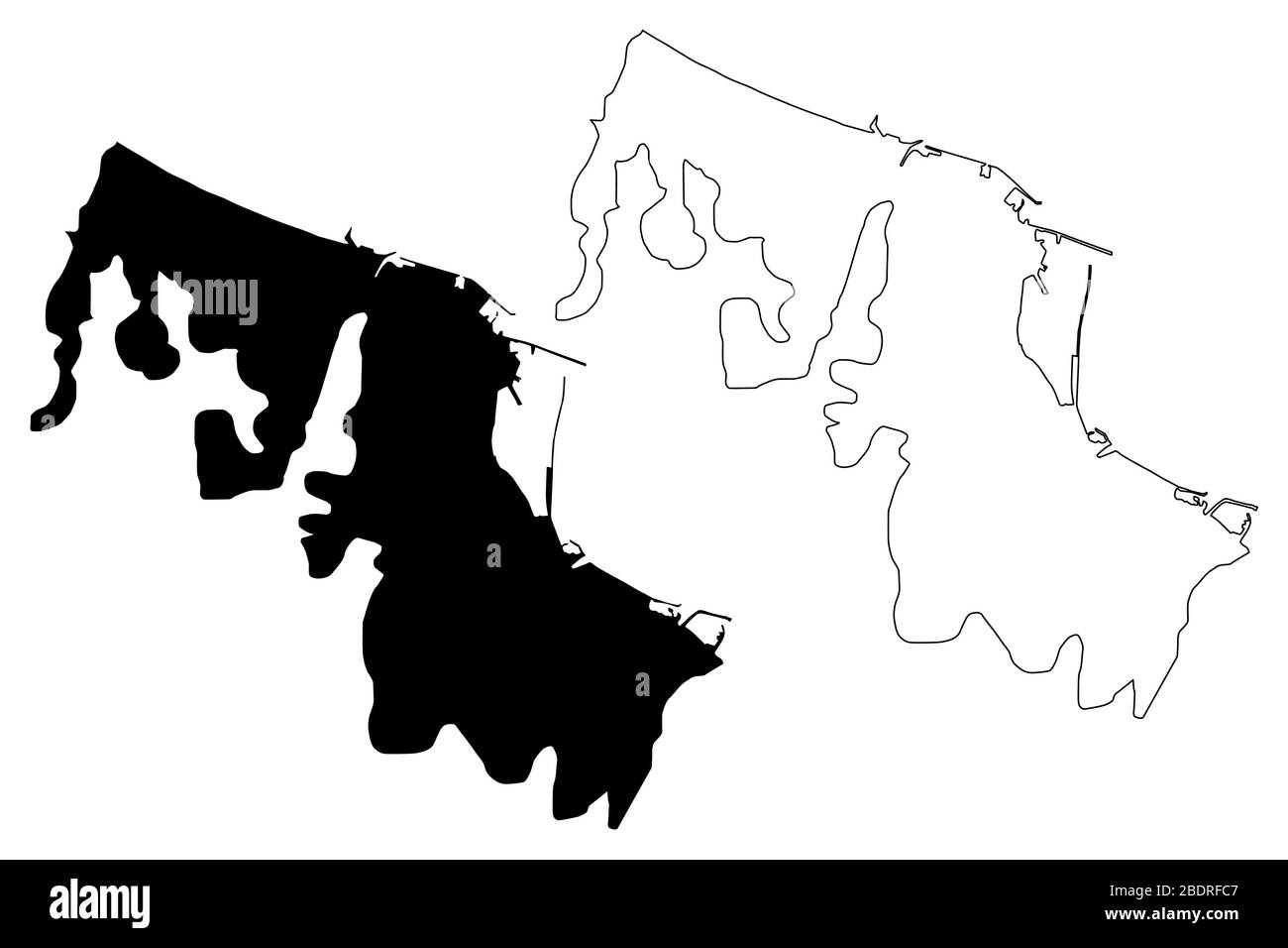Samsun City (Republic of Turkey, Black Sea Region) map vector ...