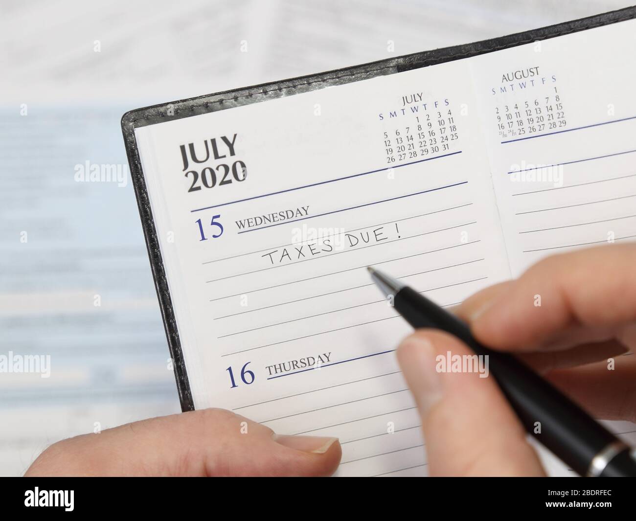 English tax form hi-res stock photography and images - Alamy