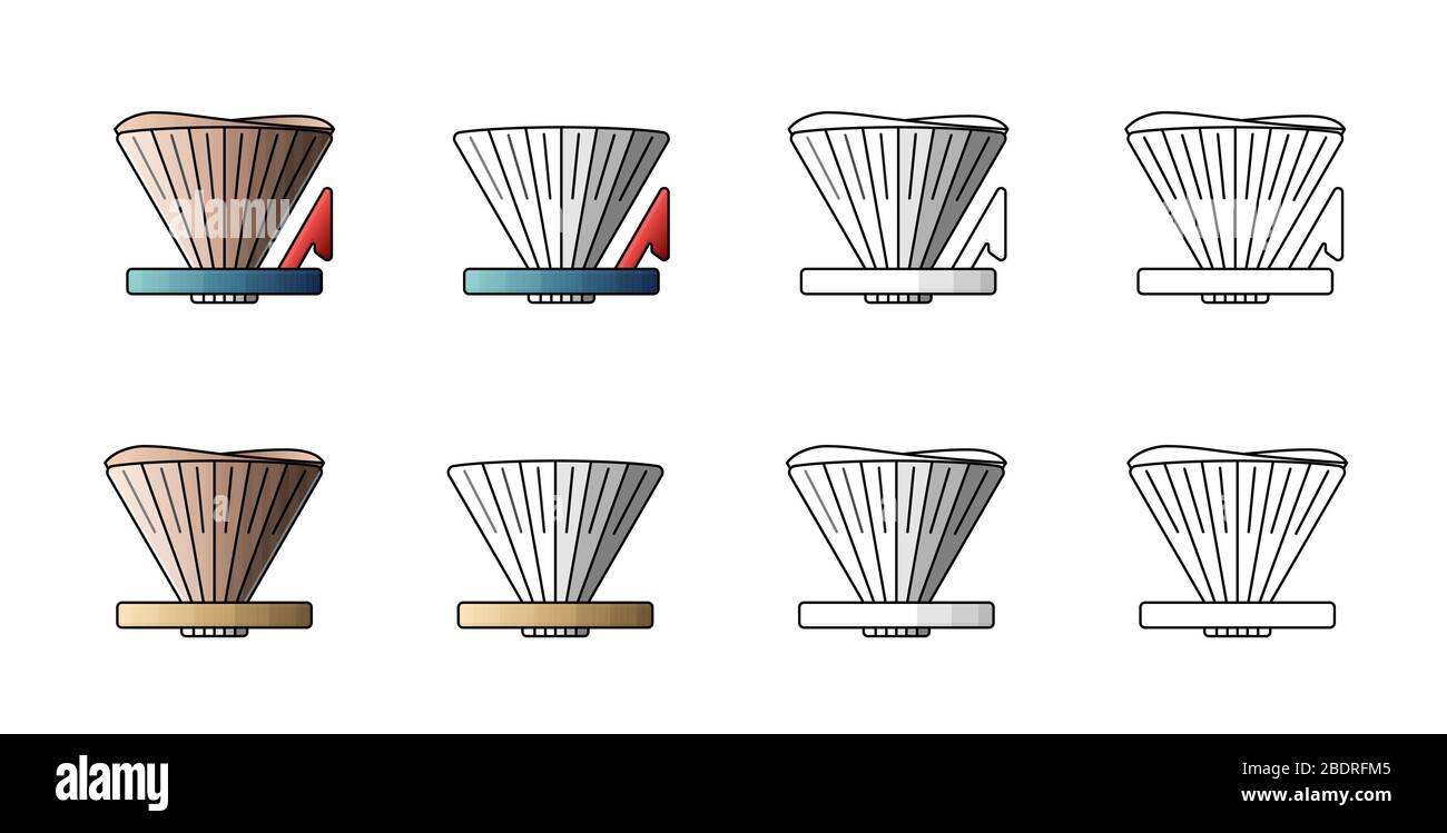 Pourover dripper Stock Vector Images - Alamy