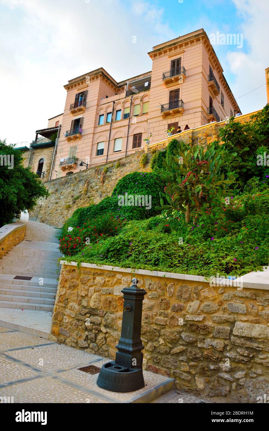 the historic center of Sciacca Sicily Italy Stock Photo - Alamy