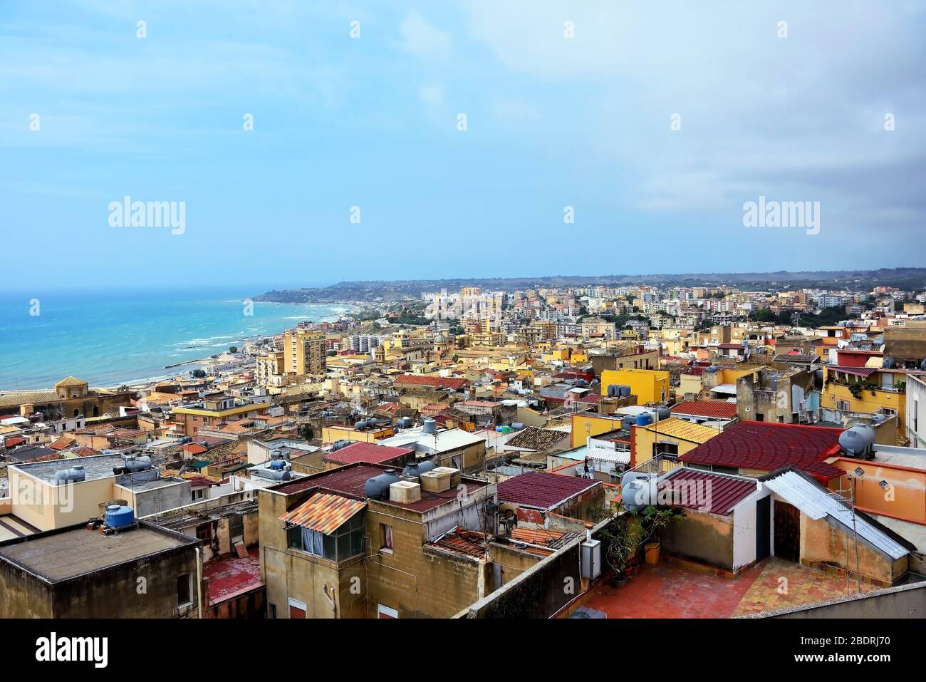 panorama of the historic center of Sciacca Sicily Italy Stock Photo - Alamy