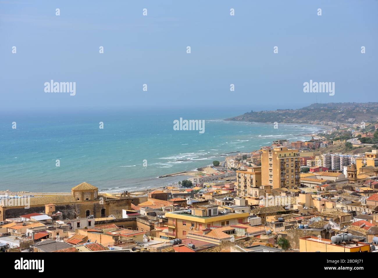 view of the sea of Sciacca Sicily Italy Stock Photo - Alamy