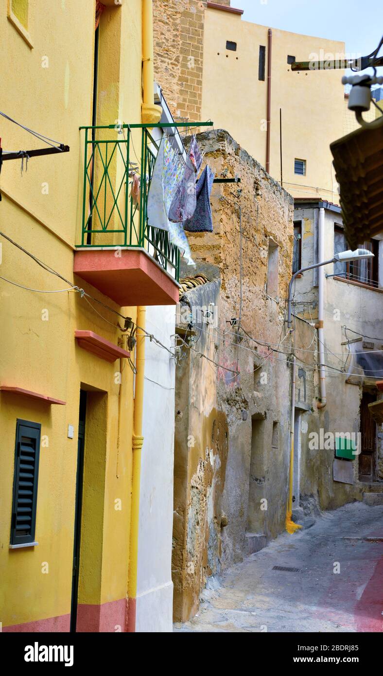 the historic center of Sciacca Sicily Italy Stock Photo - Alamy