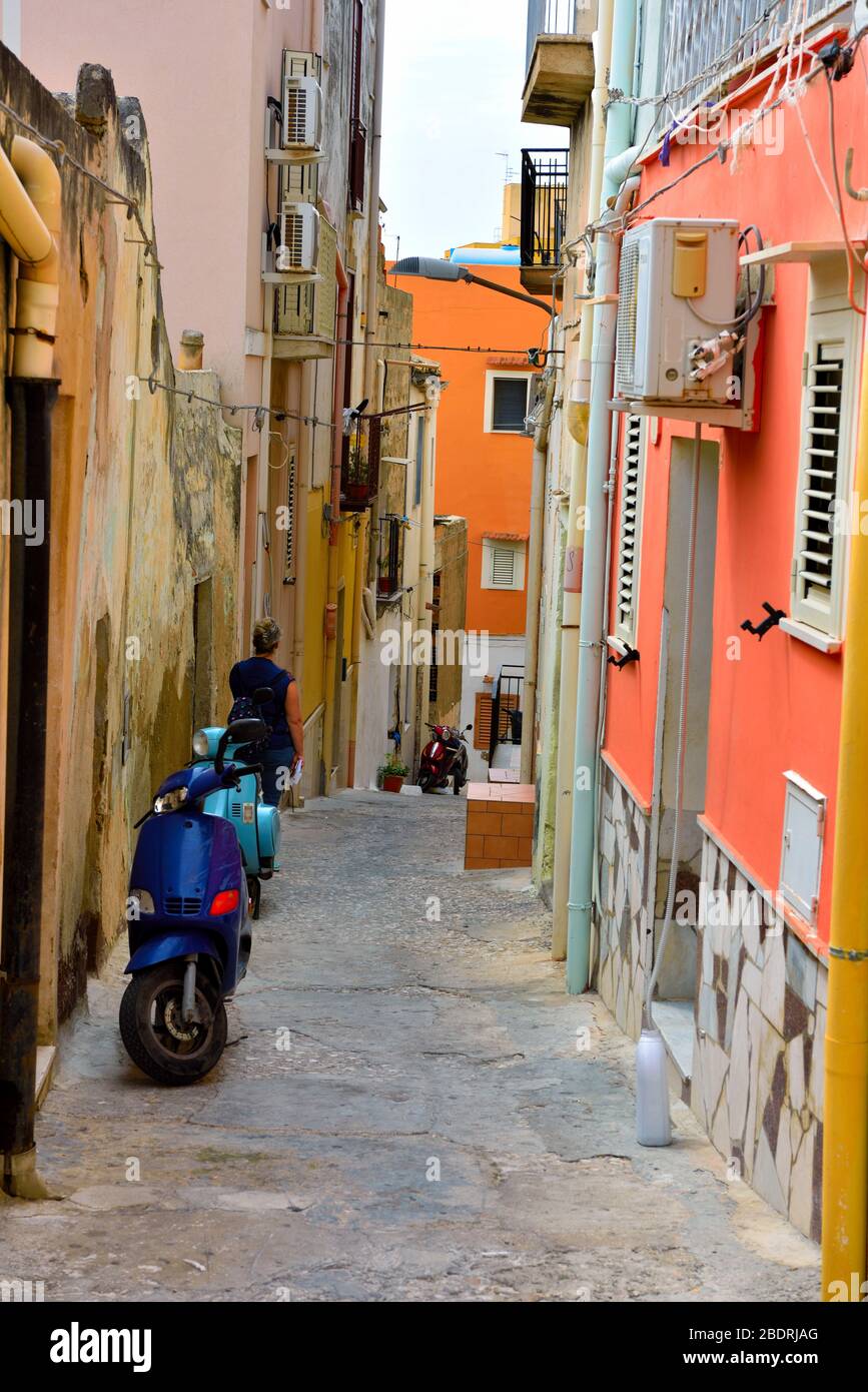 the historic center of Sciacca Sicily Italy Stock Photo - Alamy