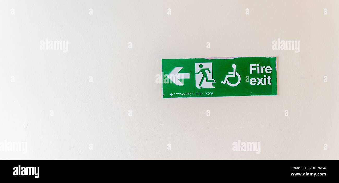 Emergency exit neon sign hi-res stock photography and images - Alamy